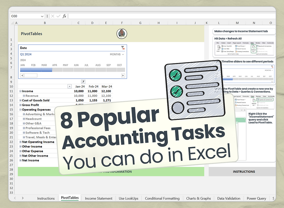 8 Popular Accounting Tasks You can do in Excel | Model Wiz